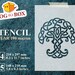 Celtic Tree Stencil N.3, Tree Stencil, Norse Stencil, Tree of Life ...