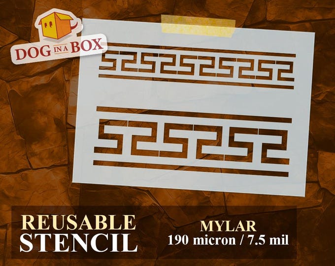 Greek Decorative Motifs Stencil #3 , for Walls, Art and Furniture. ST98 ...