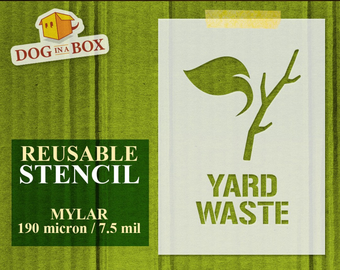 Yard Waste Stencil: Reusable Mylar Recycling Symbol - Etsy