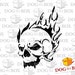 Fire Skull Stencil N.1 Reusable Skull on Fire Stencil, Graffiti Stencil ...