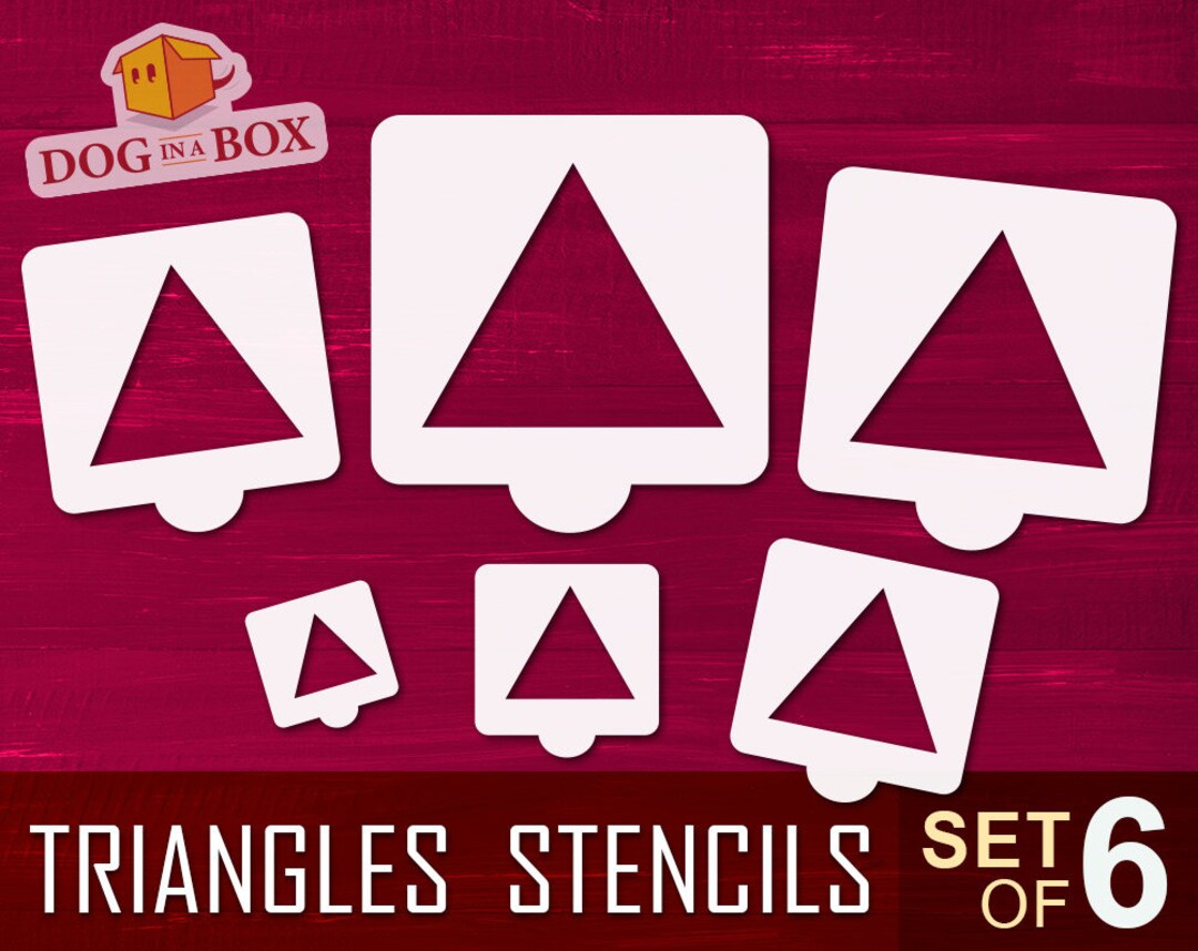 Triangles Stencils - Set of 6 Different Sizes Reusable Stencils ...
