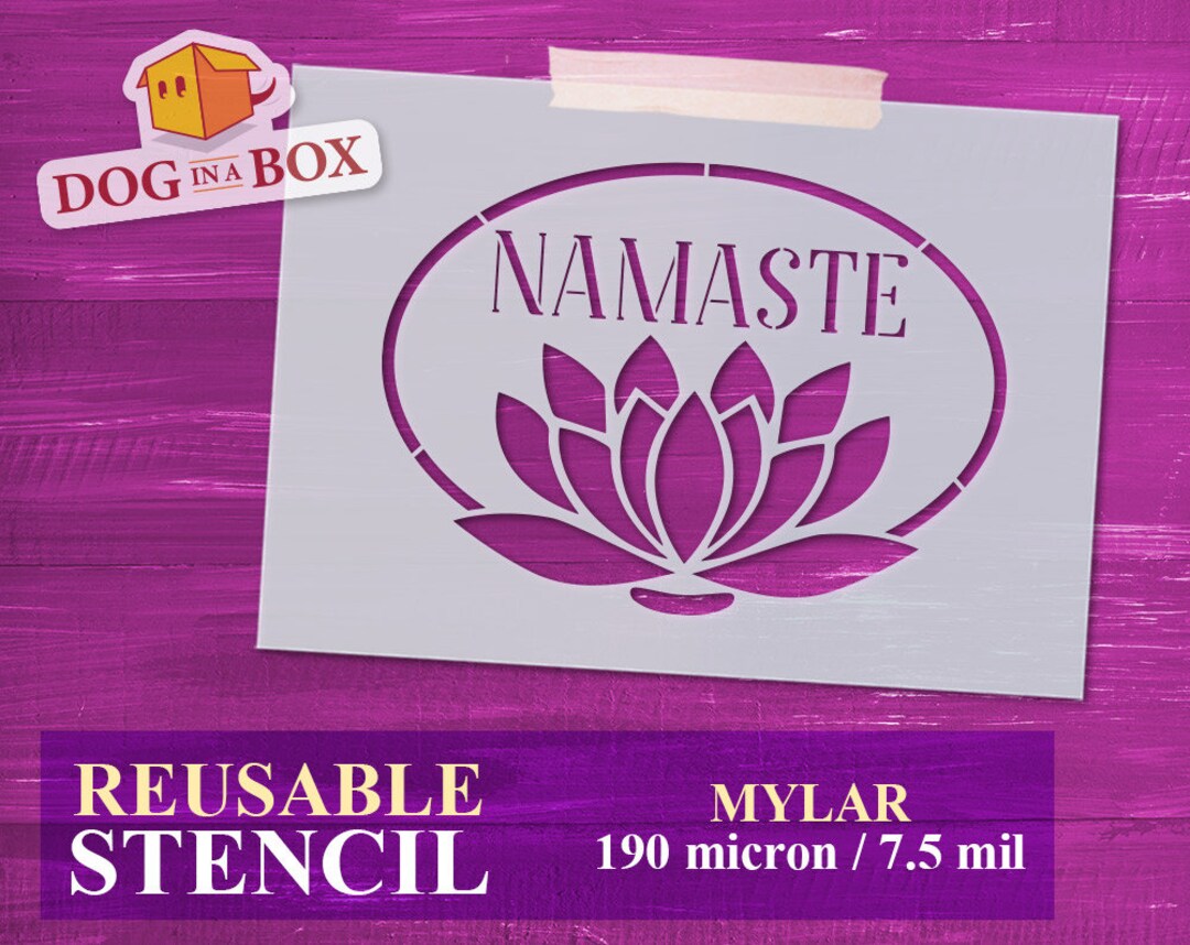 Namaste Stencil N.3, Namasté Stencil, Namaskar Stencil, Yoga Stencil ...