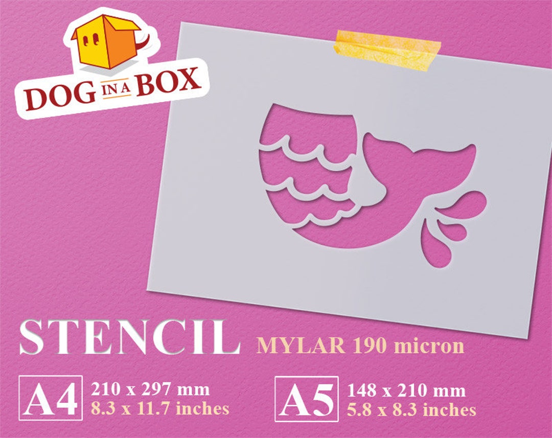 Mermaid Tail Stencil N.1 Reusable Stencil for Nursery Wall - Etsy