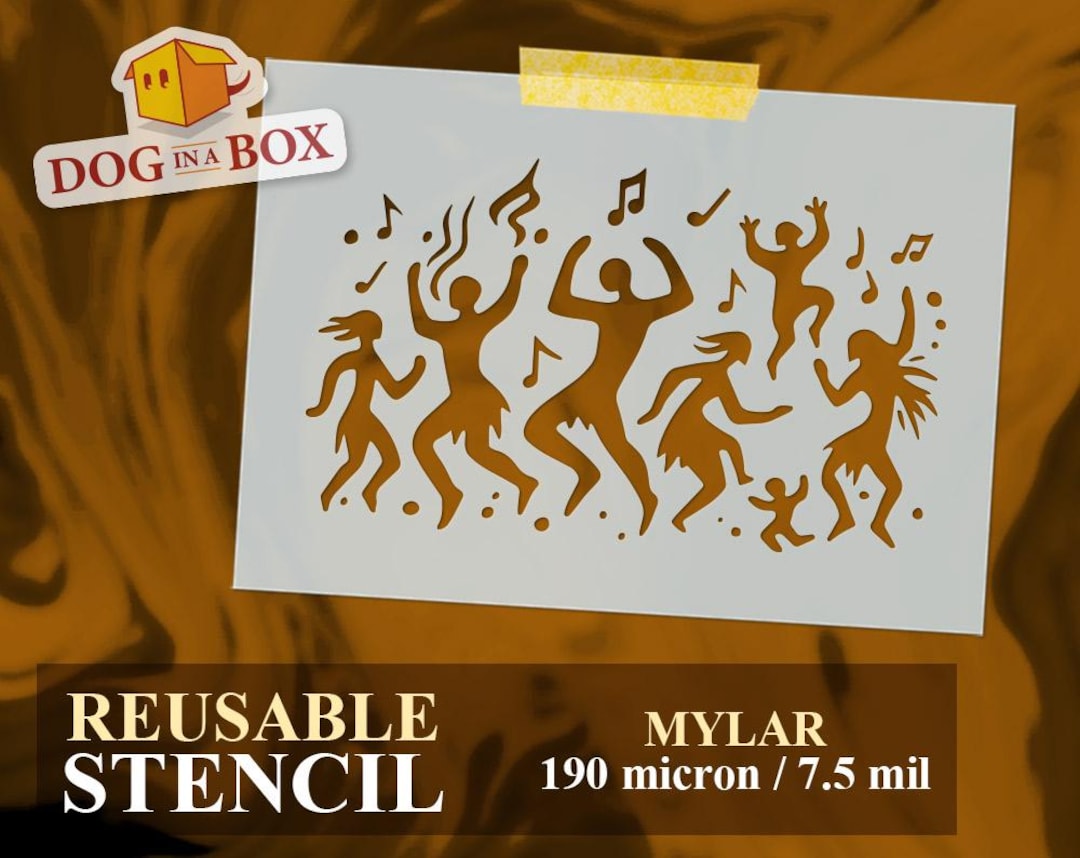 Cave Art Stencil N.9 - Reusable Ancient Paintings Stencil Representing ...