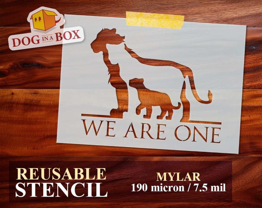 We Are One Stencil N.1 - Reusable Family Stencil for Painting on Walls ...