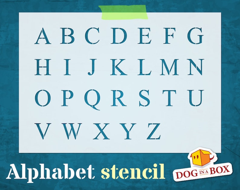 Alphabet Stencil N.12 Uppercase Letters Stencil. Font - Etsy