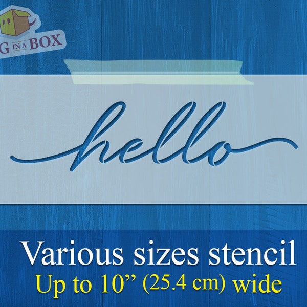 Hello Stencil - Etsy