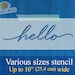 Hello Stencil - Reusable Stencil for Wood Signs, Fabrics and Walls ...