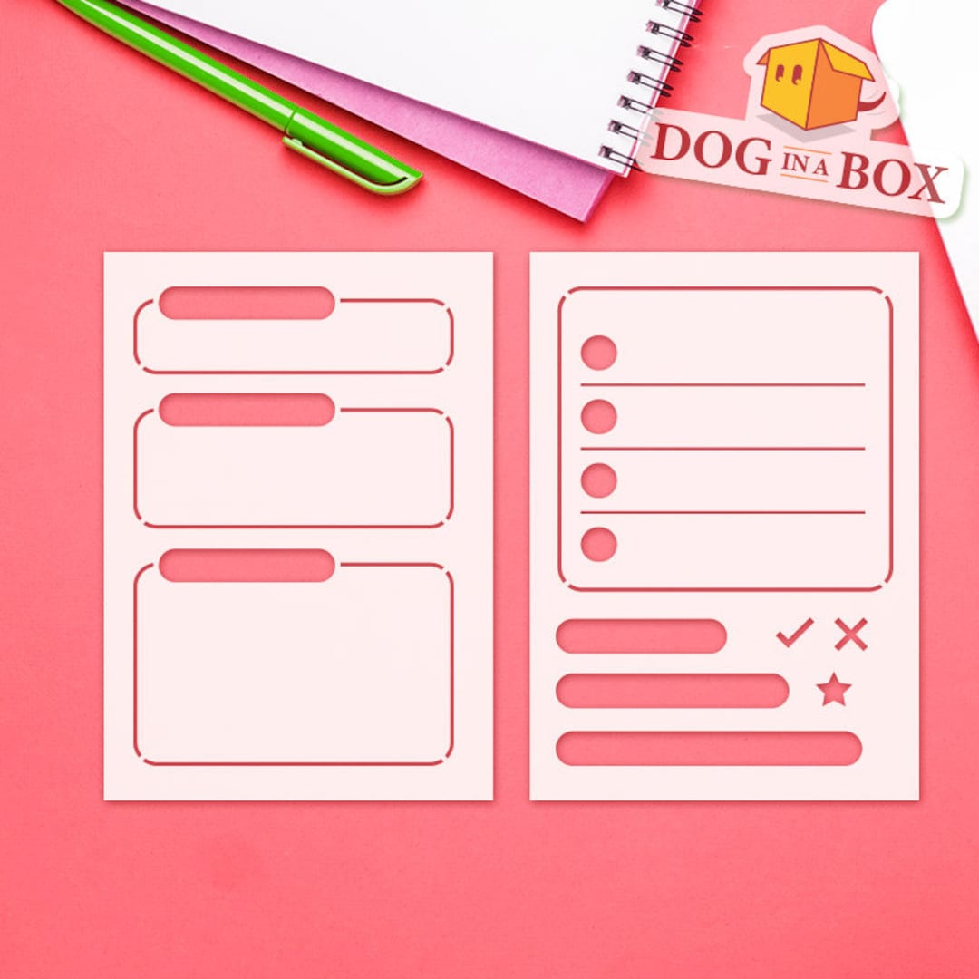 To Do Stencil for Journals and Planners Set of 2 Reusable Stencils With ...