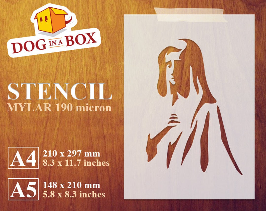 Virgin Mary Stencil N.2 - Reusable Christian Stencil, Our Lady Stencil ...