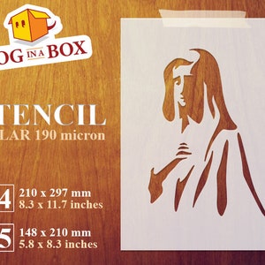 Virgin Mary Stencil N.2 - Reusable Christian Stencil, Our Lady Stencil ...