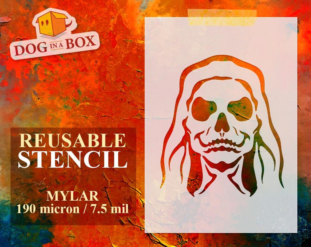 Grim Reaper Stencil N.4: Reusable Death Stencil for Painting on Walls ...