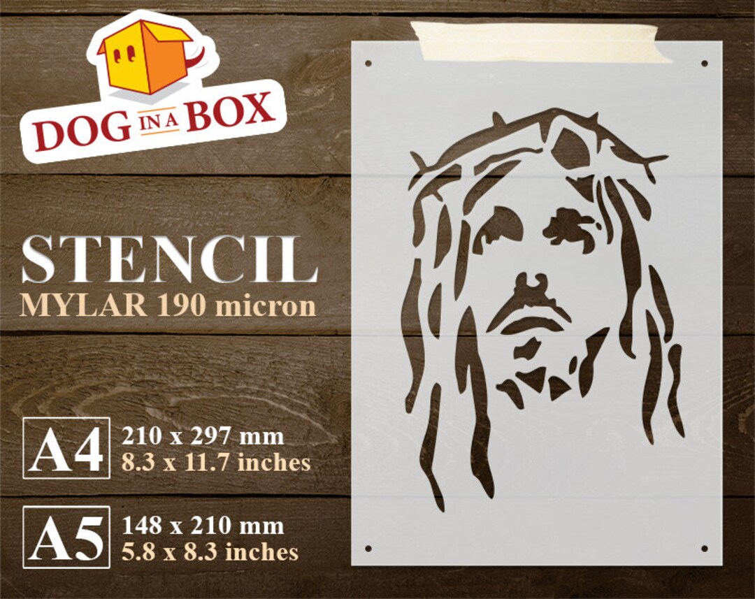 Jesus Stencil N.3 - Reusable Divine Mercy Stencil, Christian Stencil ...