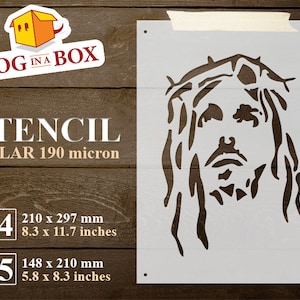 Jesus Stencil N.3 - Reusable Divine Mercy Stencil, Christian Stencil ...