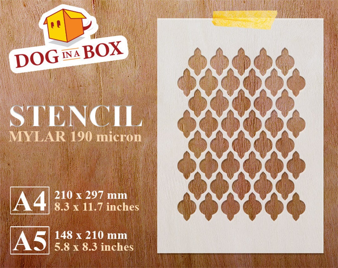 Marrakesh Pattern Stencil N.1 - Reusable Moroccan Style Texture Stencil ...