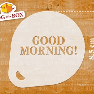 Set of 3 Coffee Stencils, Good Morning Stencil, Food Stencil ...