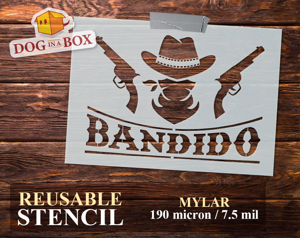 Cowboy Bandit Stencil