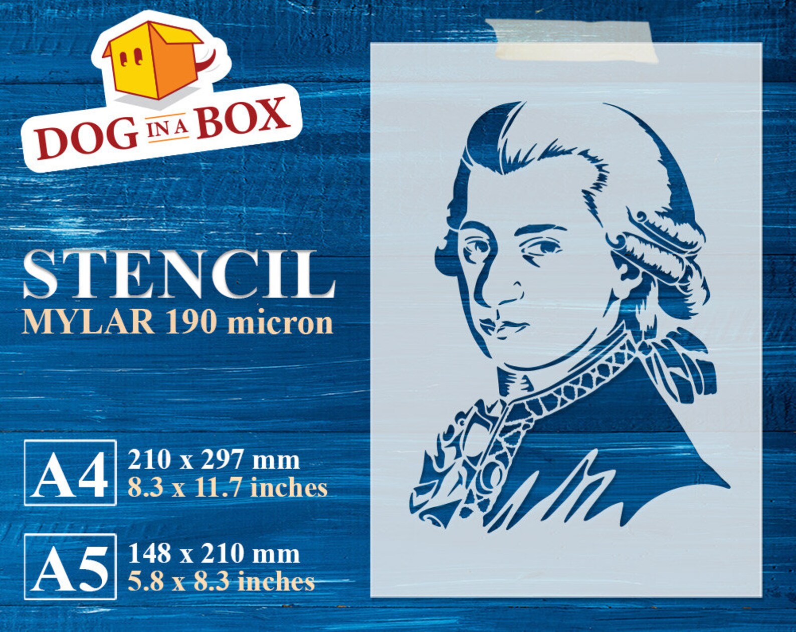Mozart Stencil: Reusable Music Stencil, Piano Maestro Stencil for ...