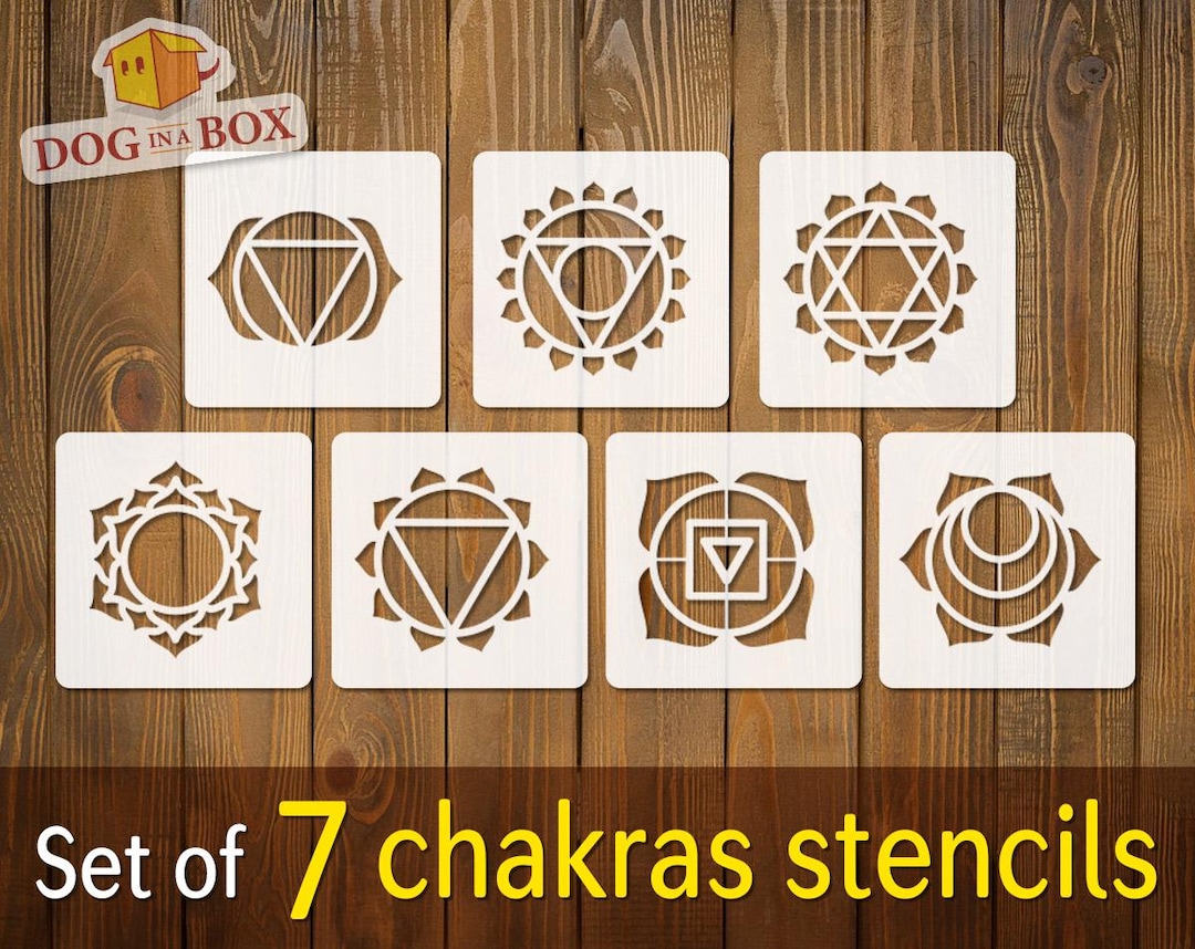 Chakra Stencils - 7 Individual Cards. Reusable Tantra Stencils ...
