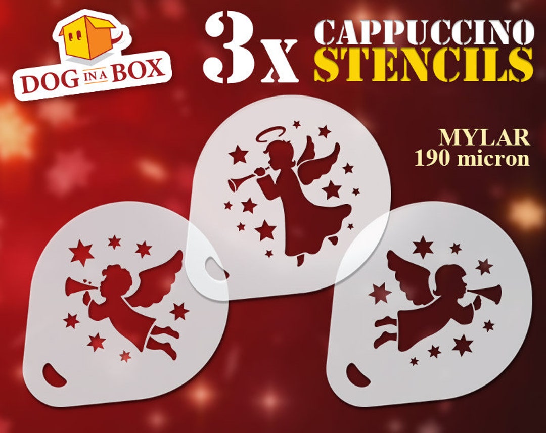 Angel Stencils N.2: Christmas Nativity Coffee Decor, Mylar Stencils ...