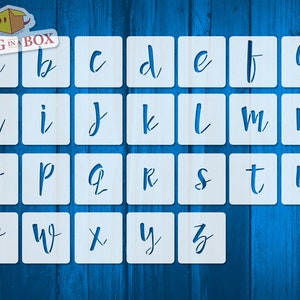 Alphabet Stencils Font N.18 - Lowercase, Individual Letters A to Z ...