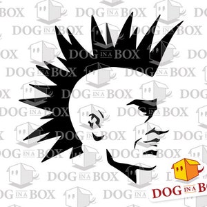 Punk Stencil - Reusable Graffiti Stencil, Rocker, Punk Haircut Stencil ...