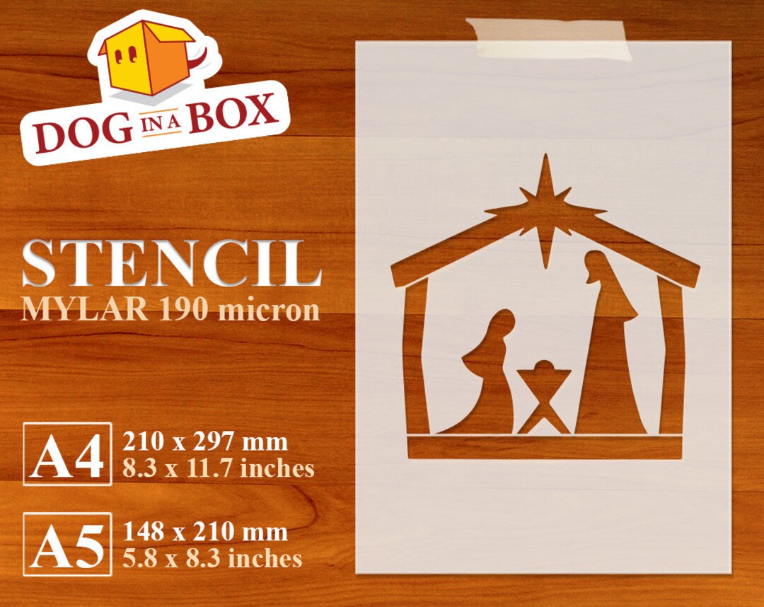 Nativity Stencil N.4, Jesus Stencil, Christian Stencil, Stencil for ...