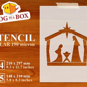 Nativity Stencil N.4, Jesus Stencil, Christian Stencil, Stencil for ...