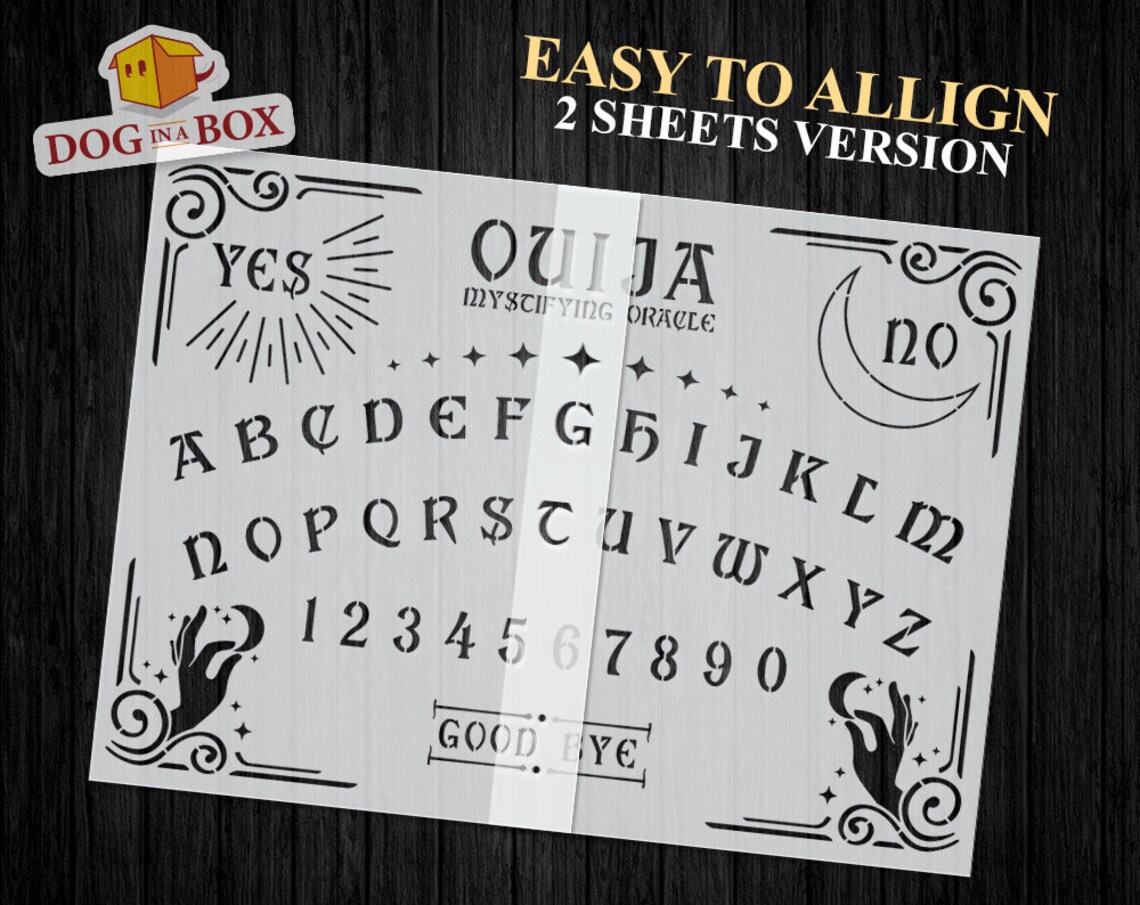 Ouija Stencil N2 Diy Oujia Board Make Your Own Ouija Table Etsy