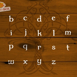 Celtic Alphabet Stencils Font N.3: Reusable Lowercase Letters, Gaelic ...