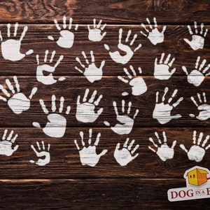 Handprints Stencil N.1 Reusable Stencil With Many Handprints - Etsy