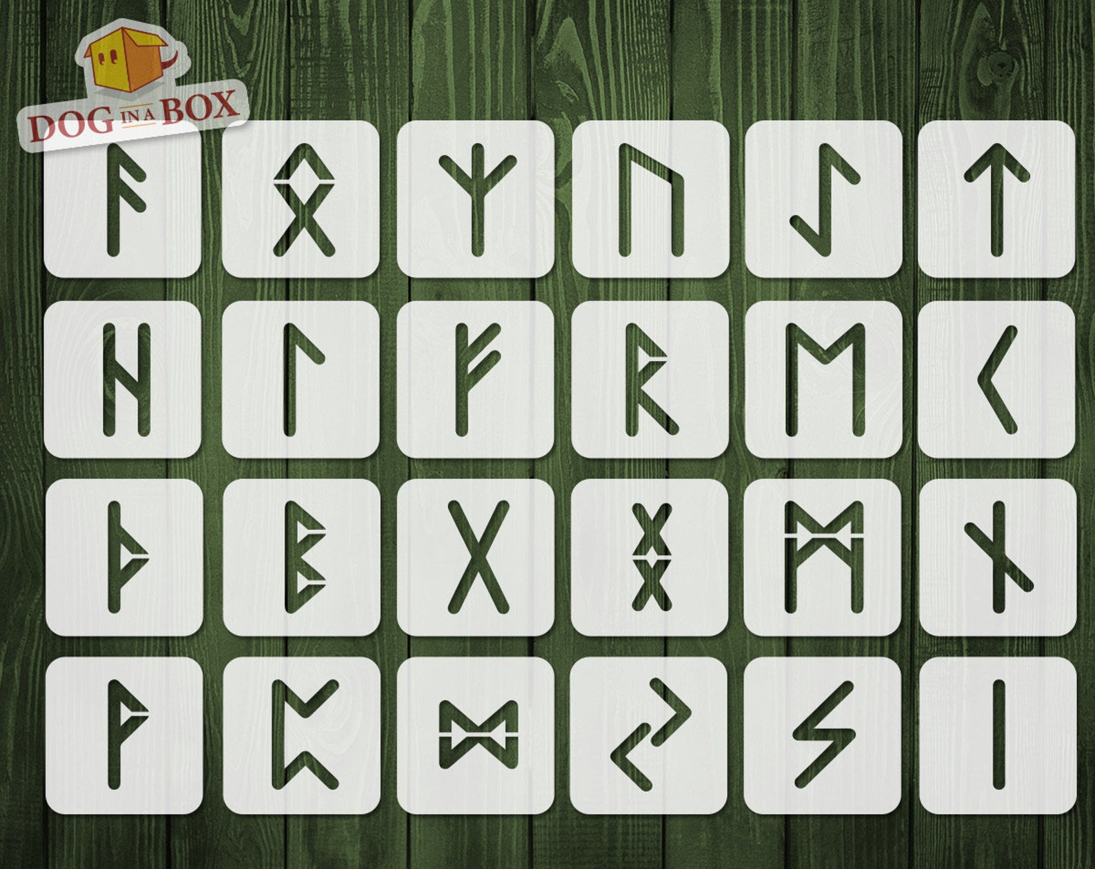 Runes Stencils: Set of 24 Reusable Celtic Stencils for Painting on ...