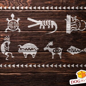 Kokopelli Stencil N.3 - Reusable Cave Stencil, Ancient Stencil, Indians ...
