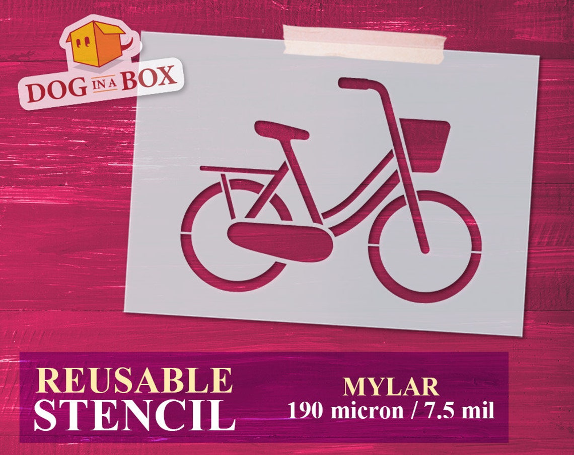 Bicycle Stencil N.1 Girly Bike Stencil Cyclist Stencil | Etsy