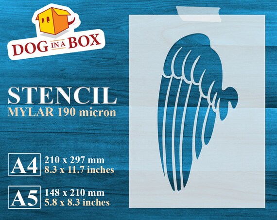 Single Angel's Wing Stencil N.1 Reusable Stencil for - Etsy