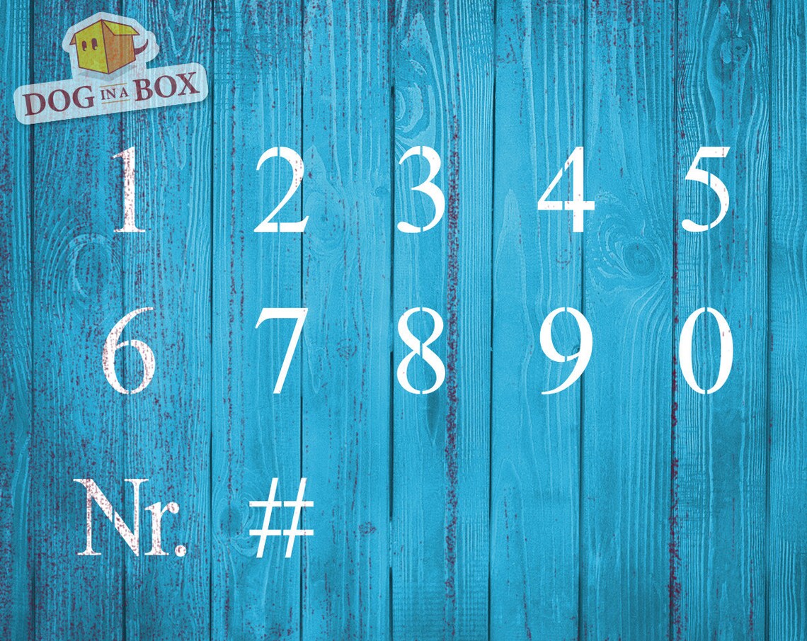 Set of 10 Individual Numbers Stencils N.12 Single Numbers - Etsy