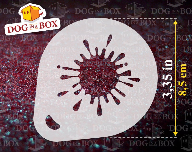 Paint Splat Stencils Set 3 Coffee Stencil Ink Splat Stencil - Etsy