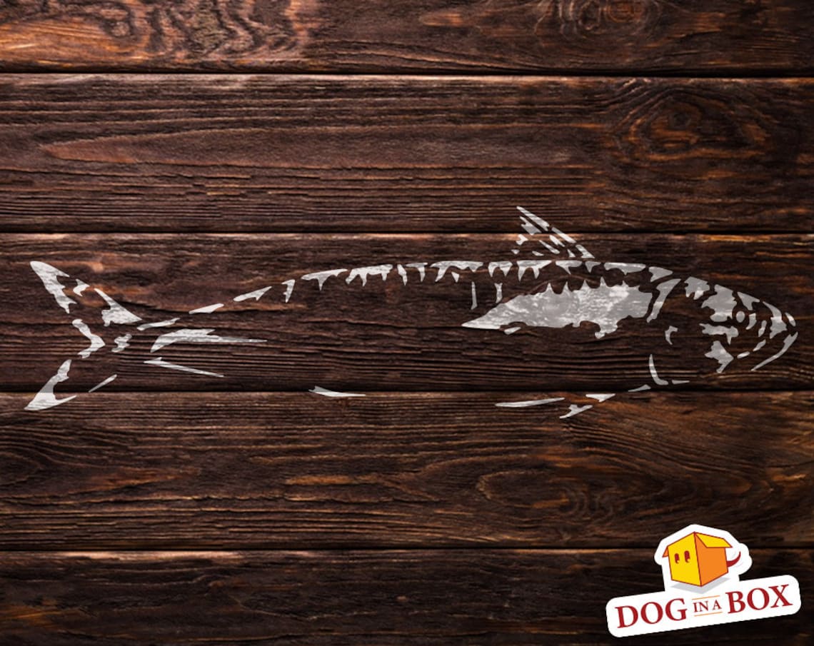 Fish Stencil N.6 Fishing Stencil Sea Stencil Nature - Etsy