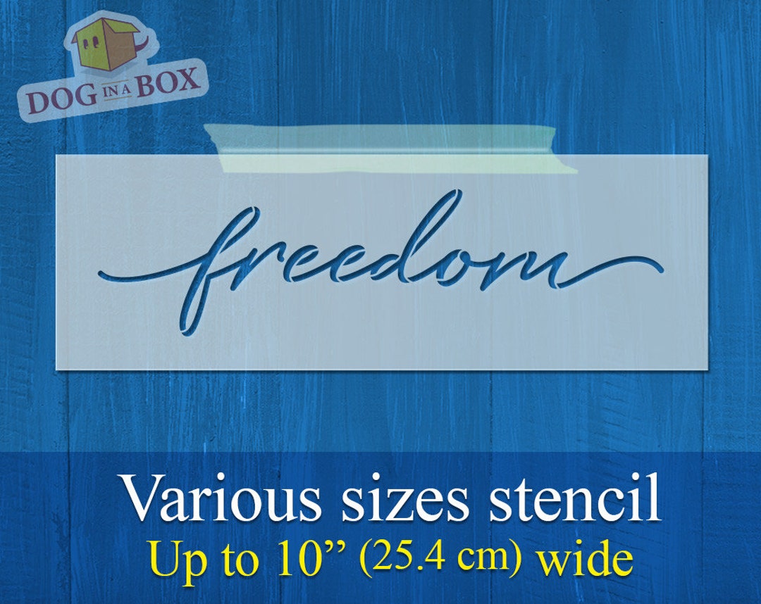 Freedom Stencil - Reusable Stencil for Wood Signs, Fabrics and Walls ...