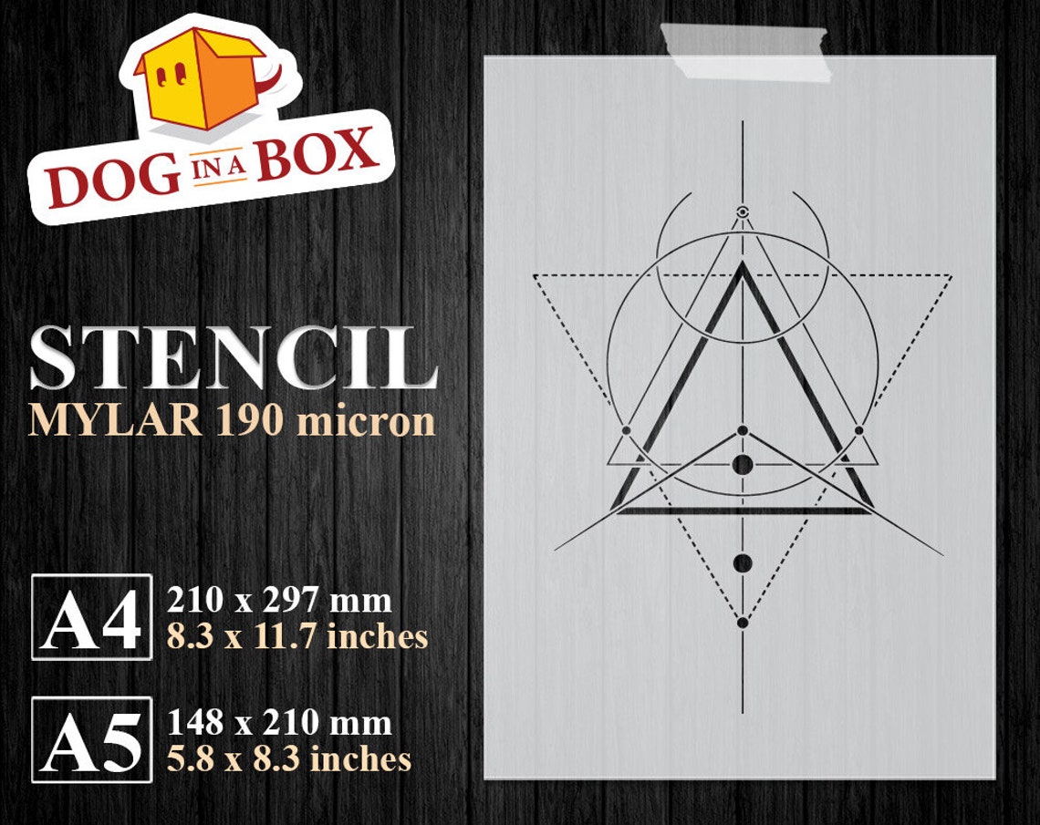 Sacred Geometry Stencil N.5 Geometric Stencil Reusable - Etsy
