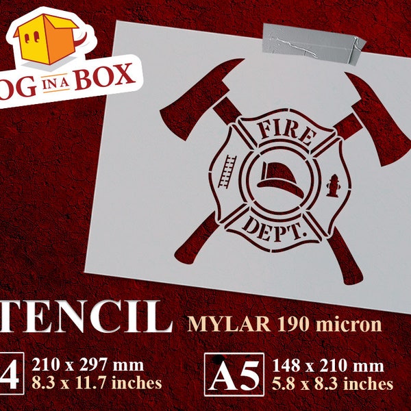 Firefighter Stencil - Etsy
