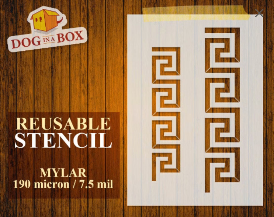 Greek Key Stencil N.3 - Reusable Greek Key Pattern Stencil. Greek ...