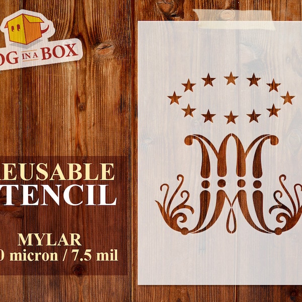 Virgin Mary Monogram - Etsy