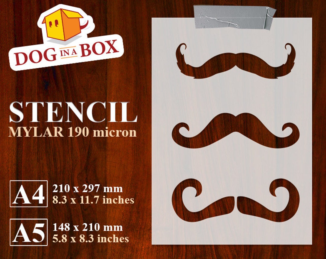 Mustaches Stencil N.1 - Reusable Mustache Stencil, Cake Stencil, Stencil for Painting, Stencils ...