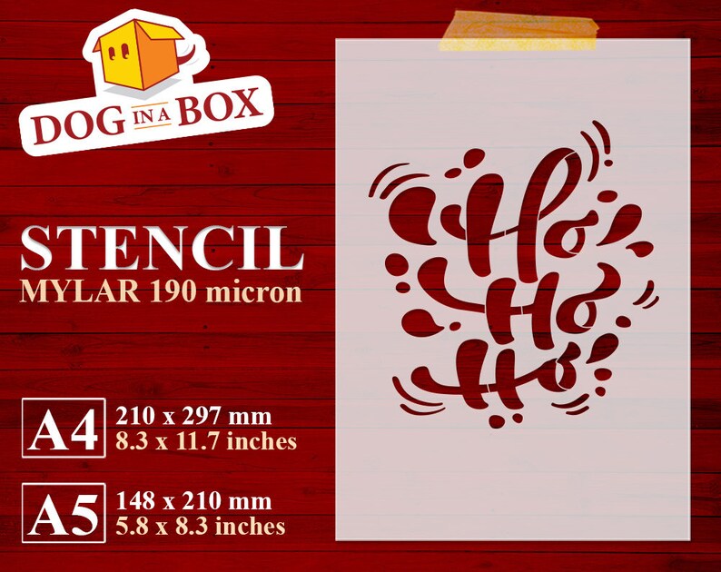 Ho Ho Ho Stencil Christmas Stencil Christmas Decor Stencil - Etsy