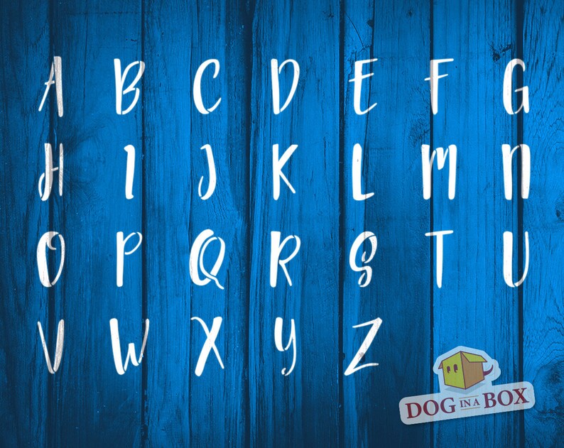 Alphabet Stencils Font N.18 Uppercase. Individual Letters A - Etsy