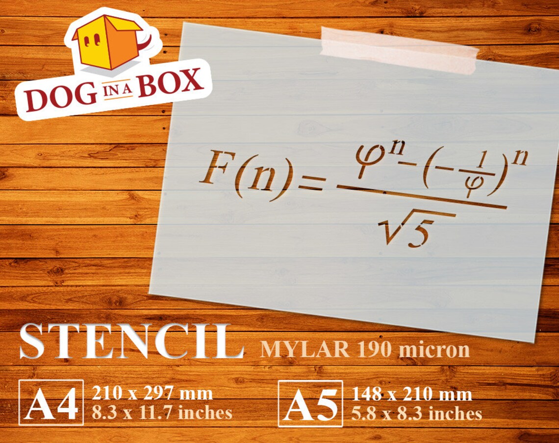 Fibonacci Sequence Stencil Fibonacci Stencil Geek Stencil - Etsy