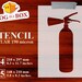Fire Extinguisher Stencil N.1 - Reusable Firefighter Stencil for ...
