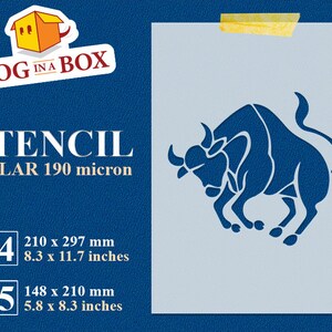Taurus Zodiac Stencil: Bull Design, Reusable Mylar - Etsy
