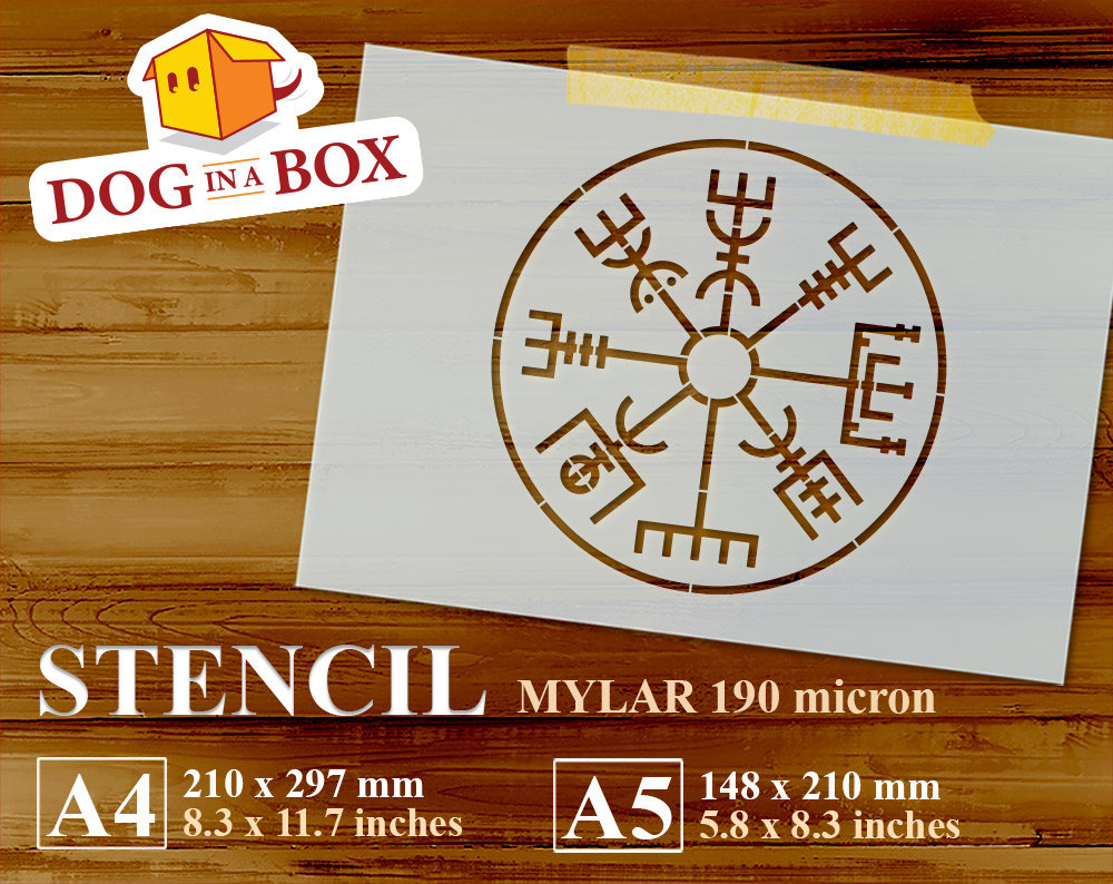Vegvisir stencil n.1 Celtic stencil Nordic stencil runic | Etsy